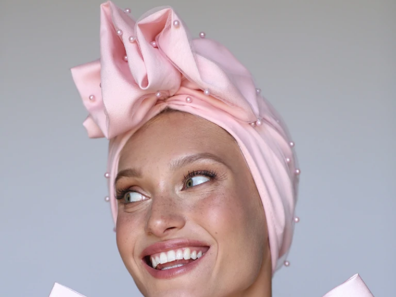 New Fashion Bridal Bow Turban – Rona Hand Made Turbans