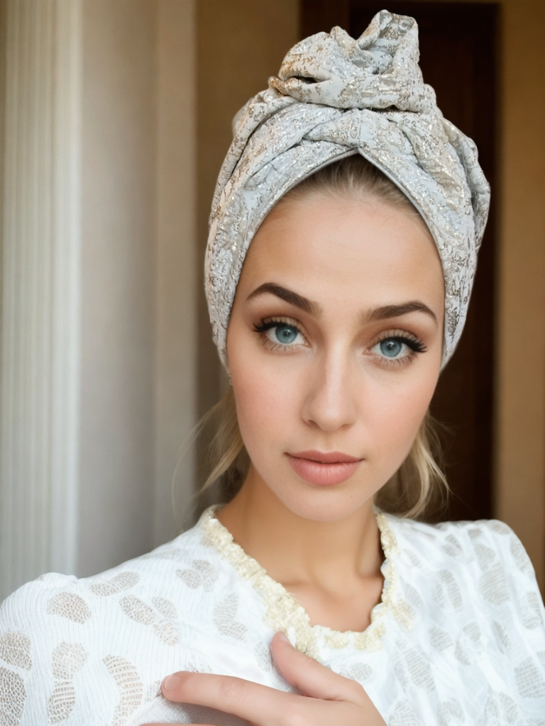Silver Embroidered Turban – Rona Hand Made Turbans