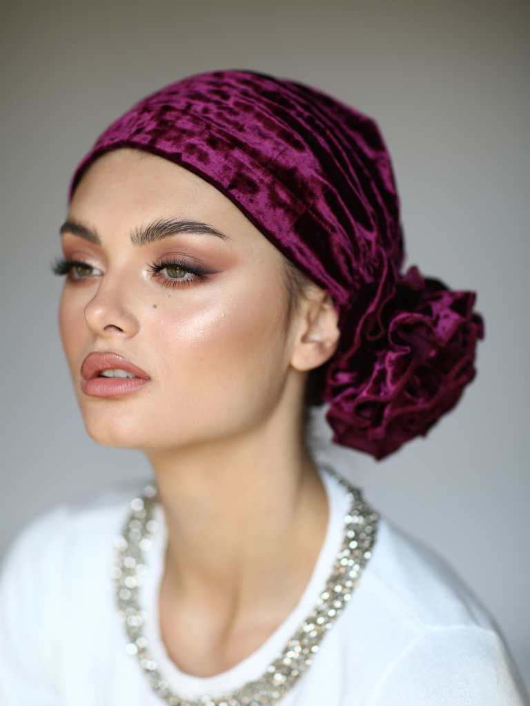 Velvet Rose turban-FREE GIFT – Rona Hand Made Turbans