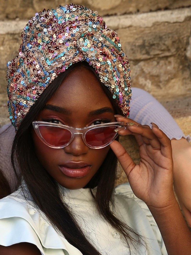 Rainbow Sequin Twist T – Rona Hand Made Turbans